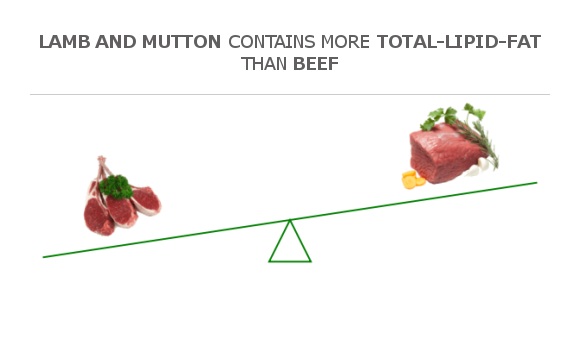 Compare Fats in Lamb to Fats in Beef