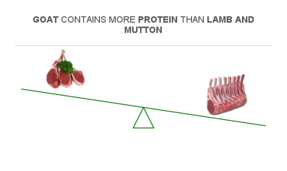 Compare Protein in Lamb and mutton to Protein in Goat