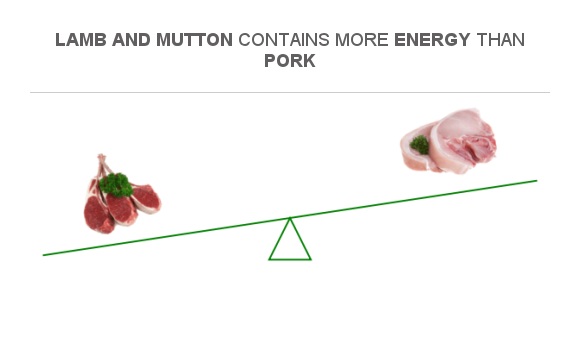 Compare Calories in Lamb to Calories in Pork