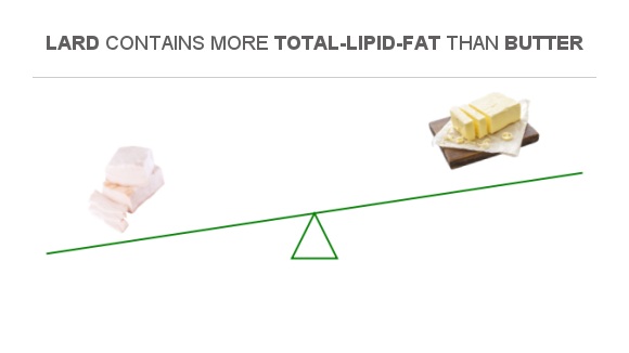 Compare Fats in Lard to Fats in Butter
