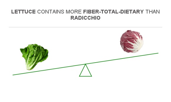 Compare Fiber in Lettuce to Fiber in Radicchio