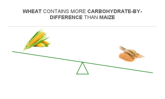 Compare Carbs in Corn to Carbs in Wheat