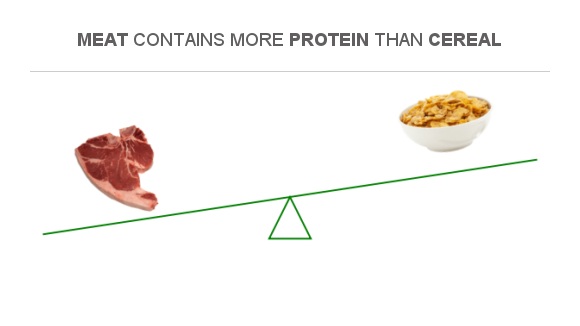 Compare Protein in Pork Meat to Protein in Cereal