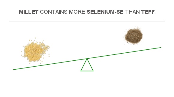 Compare Selenium in Millet to Selenium in Teff Compare Selenium in Millet to Selenium in Teff