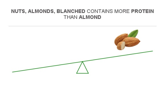 Compare Protein in Nuts, almonds, blanched to Protein in Almond