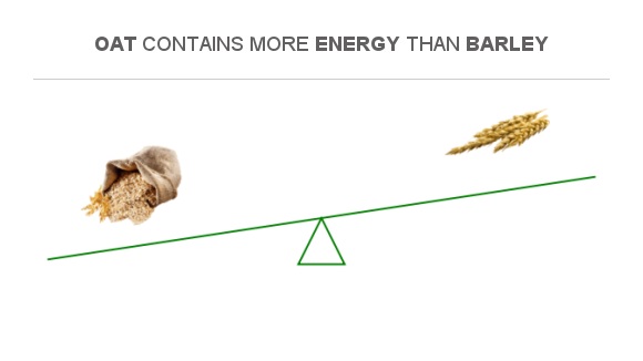 Compare Calories in Oats to Calories in Barley