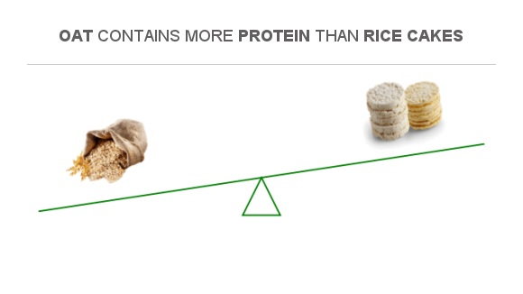 Compare Protein in Oats to Protein in Rice cakes