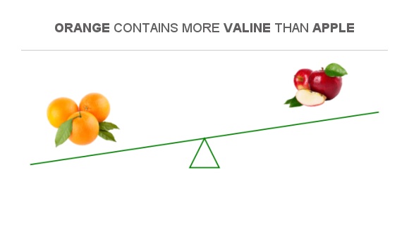 Compare Valine in Orange to Valine in Apple