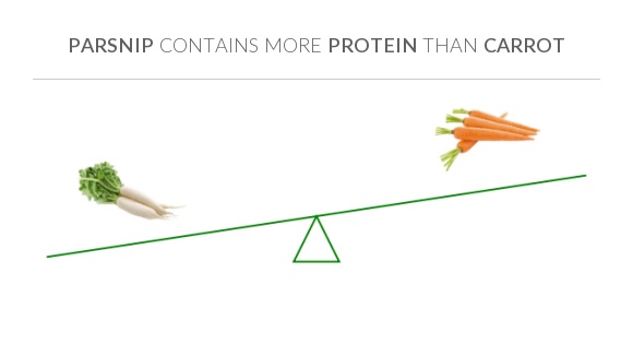 Compare Protein in Parsnip to Protein in Carrot