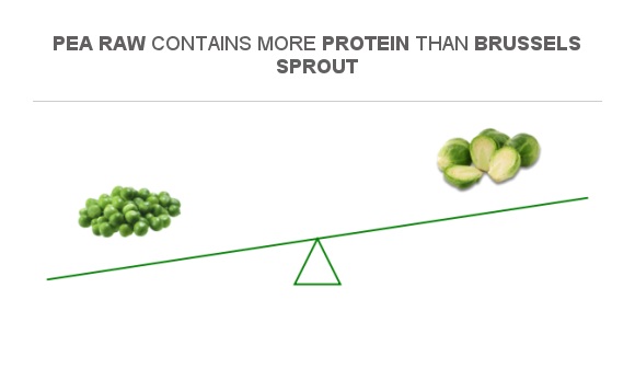 Compare Protein in Pea raw to Protein in Brussels sprout