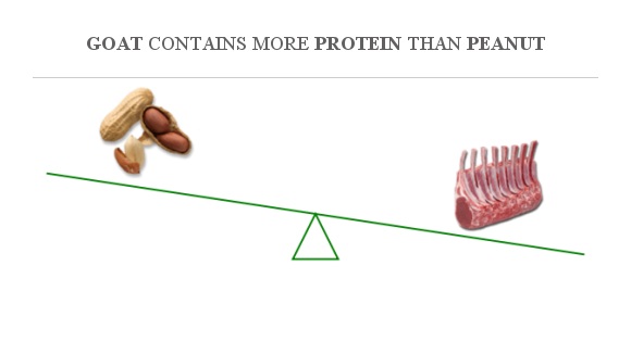 Compare Protein in Peanut to Protein in Goat