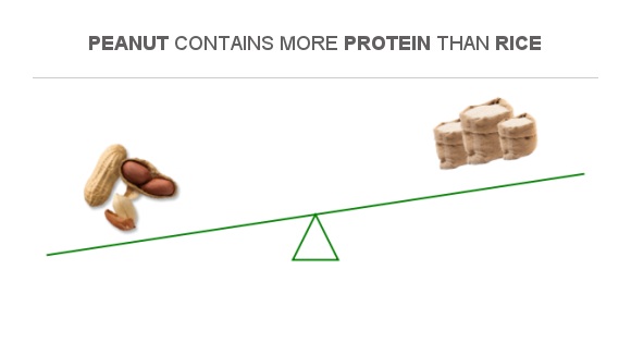 Compare Protein in Peanut to Protein in Rice