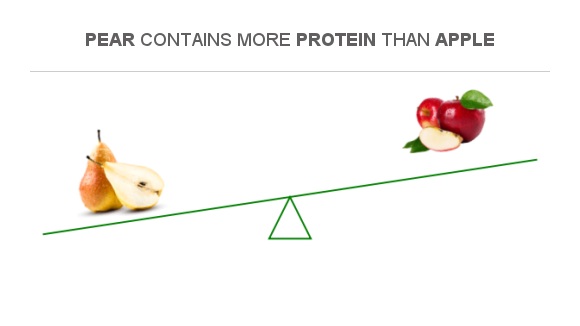 Compare Protein in Pear to Protein in Apple