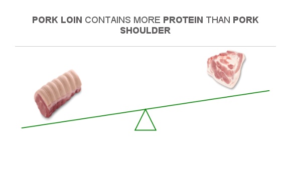 Compare Protein in Pork loin to Protein in Pork shoulder