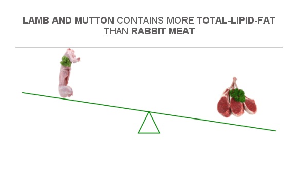 Compare Fats in Rabbit Meat to Fats in Lamb