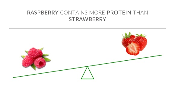 Compare Protein in Raspberry to Protein in Strawberry