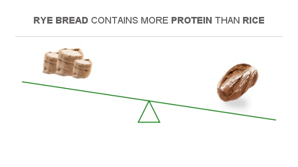 Compare Protein in Rice to Protein in Rye bread