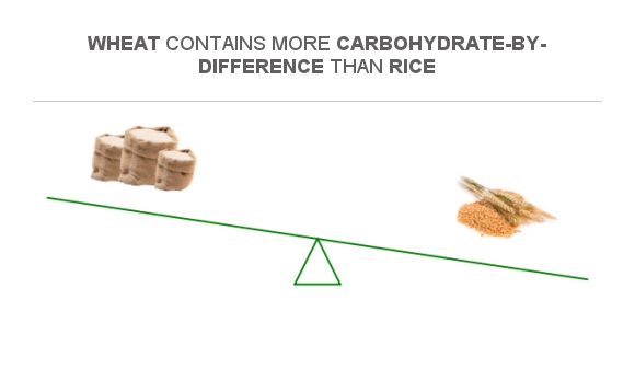 Compare Carbs in Rice to Carbs in Wheat