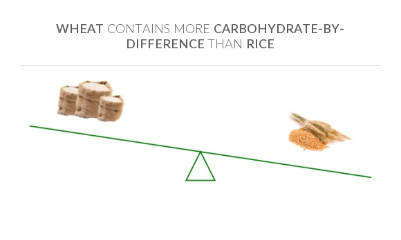 Compare Carbs in Rice to Carbs in Wheat