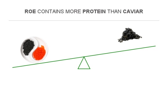 Compare Protein in Roe to Protein in Caviar