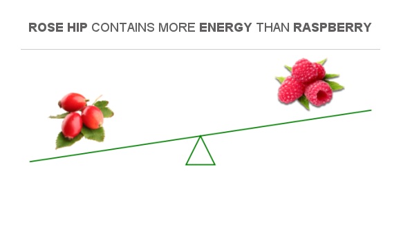 Compare Calories in Rose hips to Calories in Raspberry