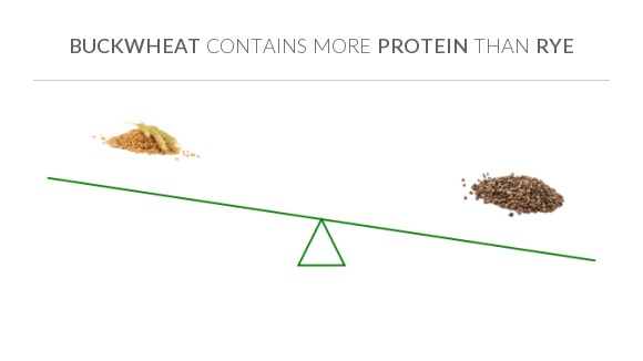 Compare Protein in Rye to Protein in Buckwheat