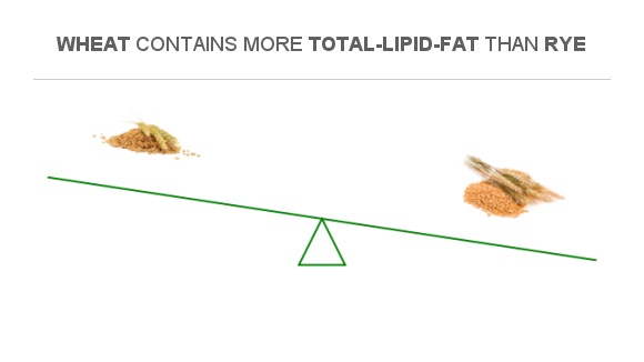 Compare Fats in Rye to Fats in Wheat