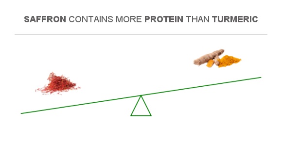 Compare Protein in Saffron to Protein in Turmeric