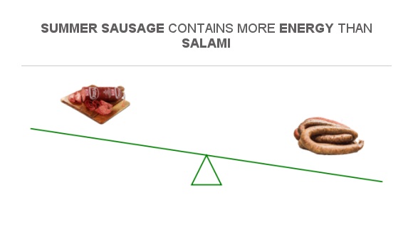 Compare Calories in Salami to Calories in Summer sausage