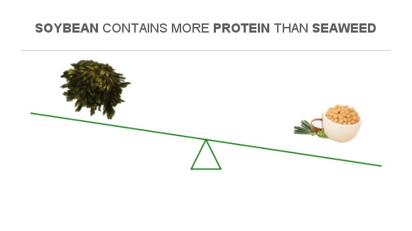 Compare Protein in Seaweed to Protein in Soybean