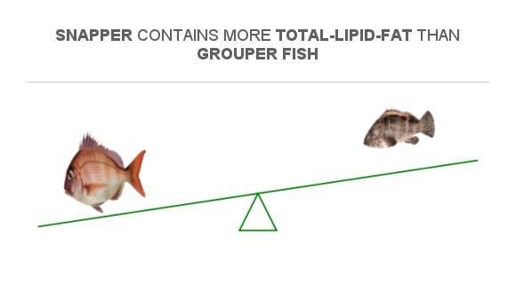 Compare Fats in Snapper to Fats in Grouper