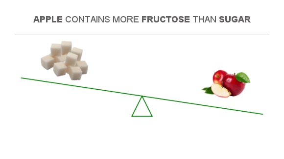 Compare Fructose in Sugar to Fructose in Apple