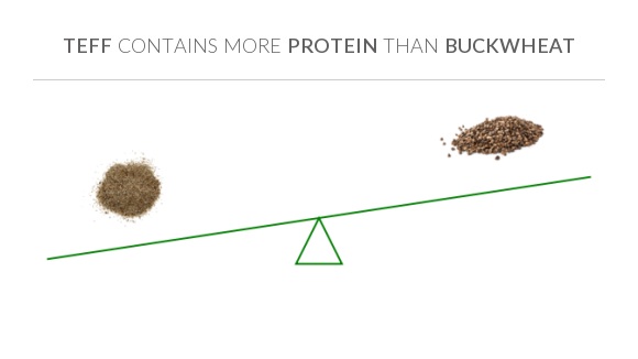Compare Protein in Teff to Protein in Buckwheat