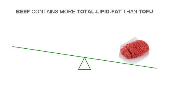 Compare Fats in Tofu to Fats in Beef