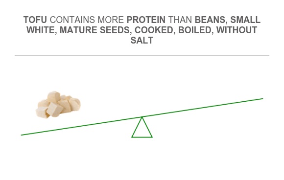 Compare Protein in Tofu to Protein in Beans, small white, mature seeds ...