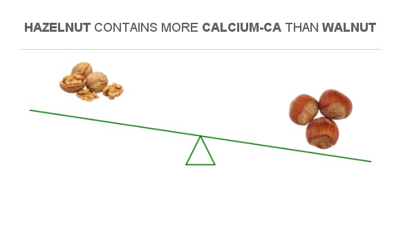 Compare Calcium in Walnut to Calcium in Hazelnut