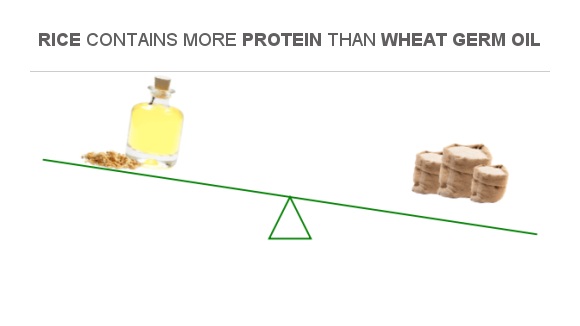 Compare Protein in Wheat germ oil to Protein in Rice