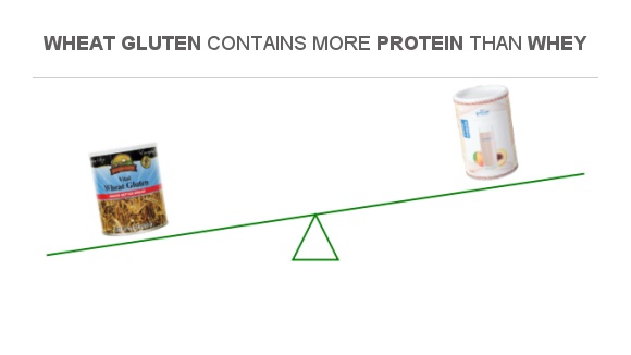 Compare Protein in Wheat gluten to Protein in Whey