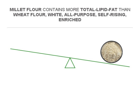 Compare Fats in Wheat flour, white, all-purpose, self-rising, enriched ...