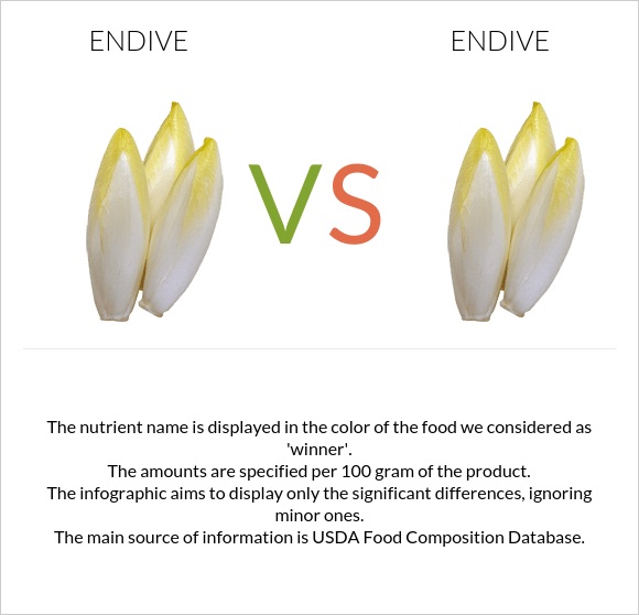 Endive vs. Endive — In-Depth Nutrition Comparison