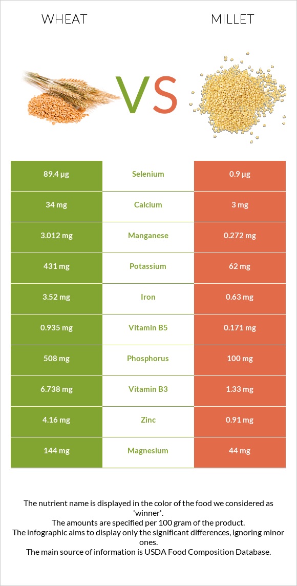 Wheat vs. Millet — In-Depth Nutrition Comparison